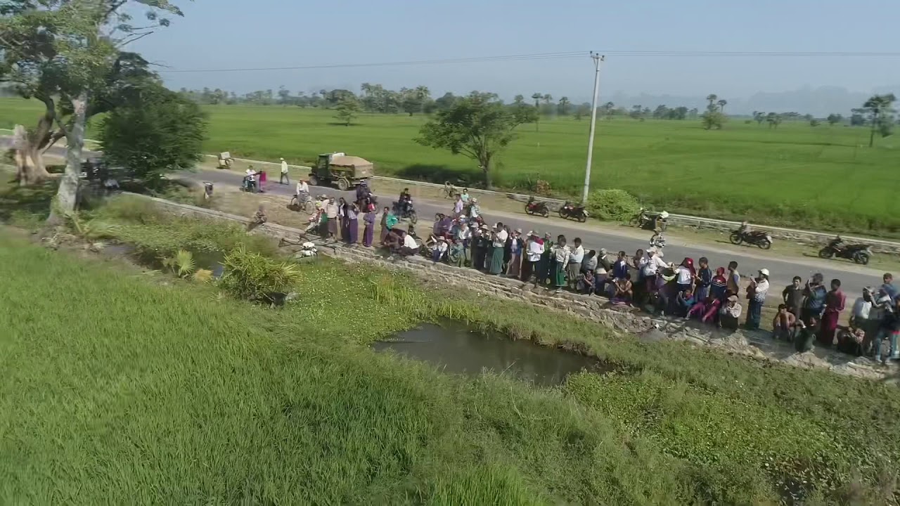 Spray test at Shwebo District, Laikchin, Chiba and Bonebwe village ...