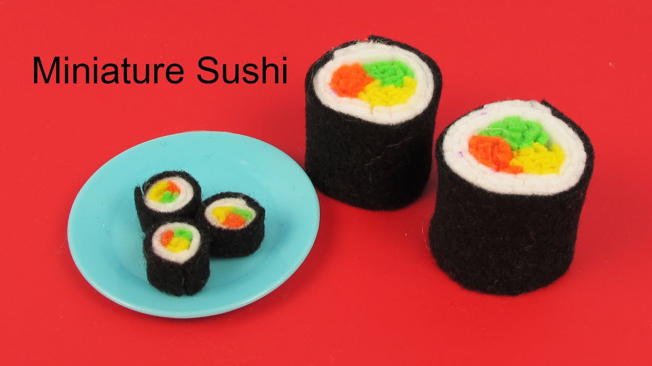 How to Make Miniature Sushi/Life Size Sushi DIY Tutorial by Elegant ...