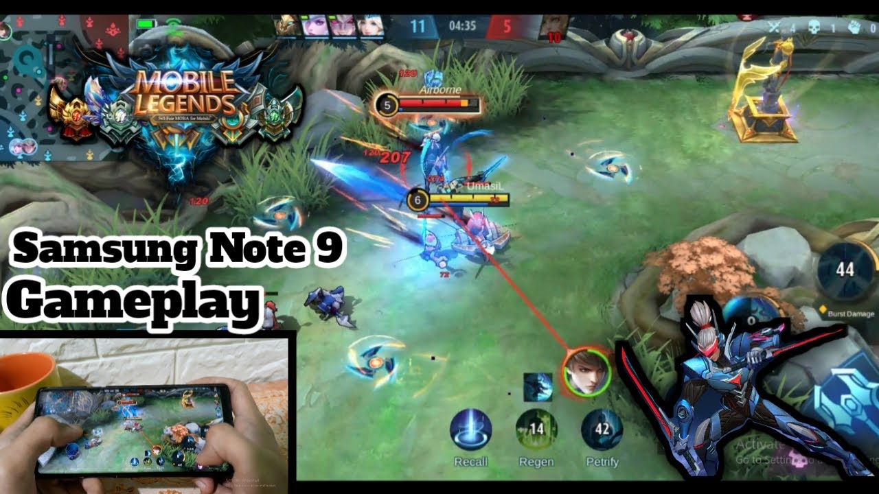 samsung note 9 gameplay mobile legend 60 PFS - YouTube