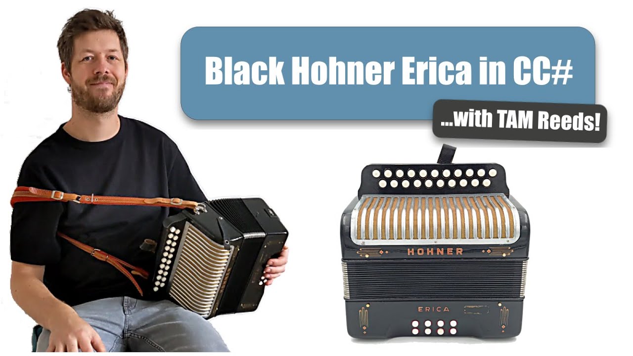 For Sale: Black Hohner Erica in CC# | Tommy People's | Accordion Doctor ...