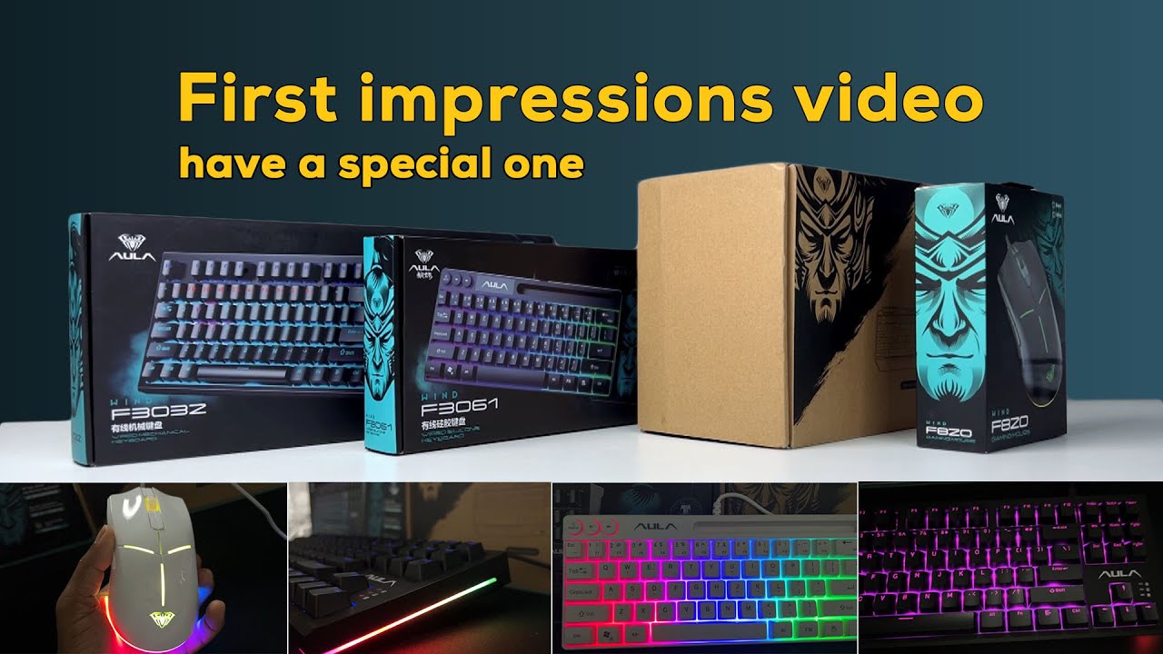 Aula F3020 F3061 F820 T650 Impressions | some budget peripherals - YouTube