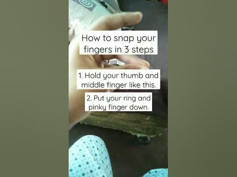 How to snap your fingers in 3 steps #shorts #finger #snap - YouTube