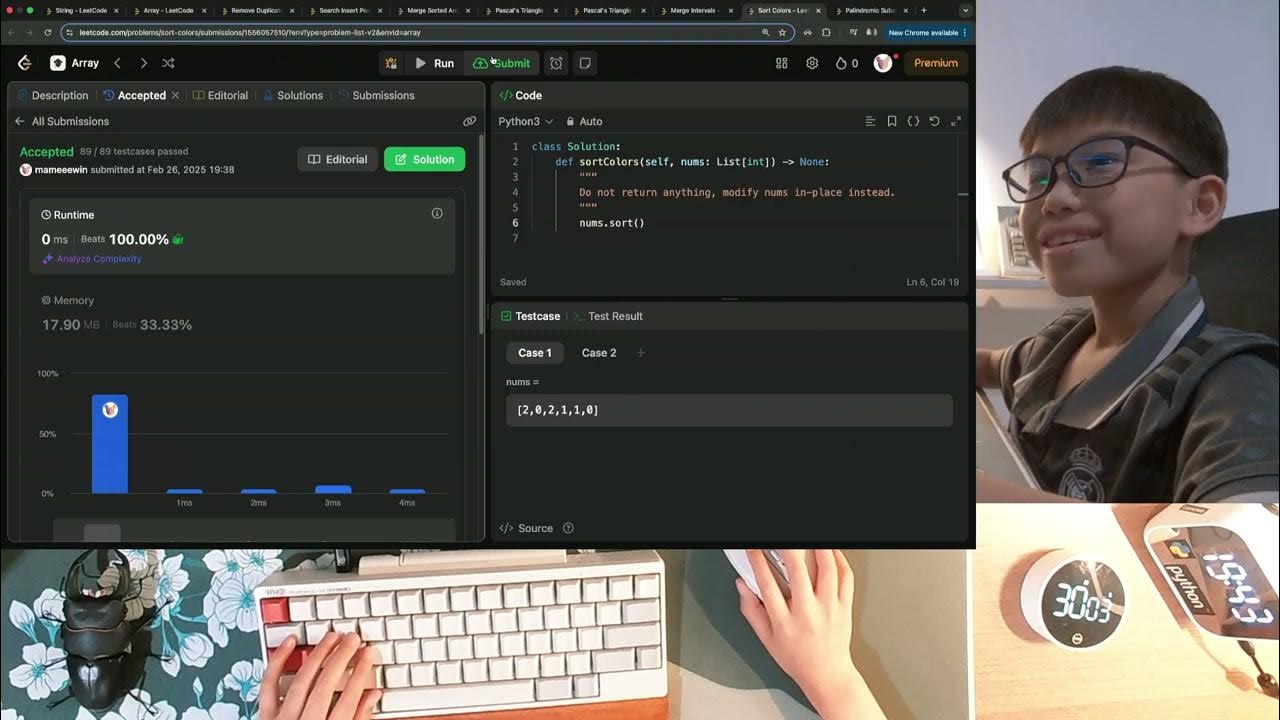 LeetCode | Python | HHKB keyboard | 40 min real time | no talking | EP-27 - YouTube