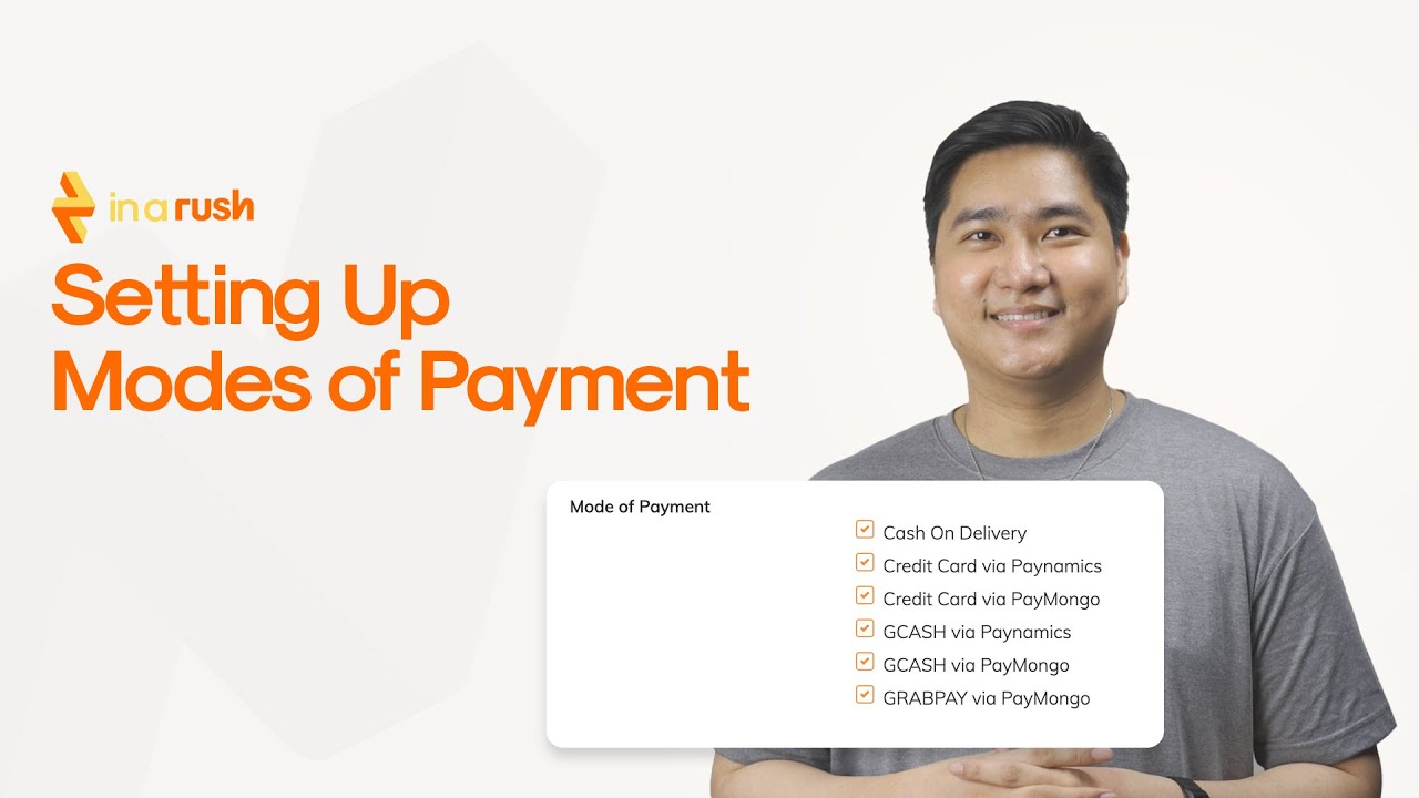 Tutorial: Setting Up Modes of Payment (IN A RUSH Episode 5) - YouTube