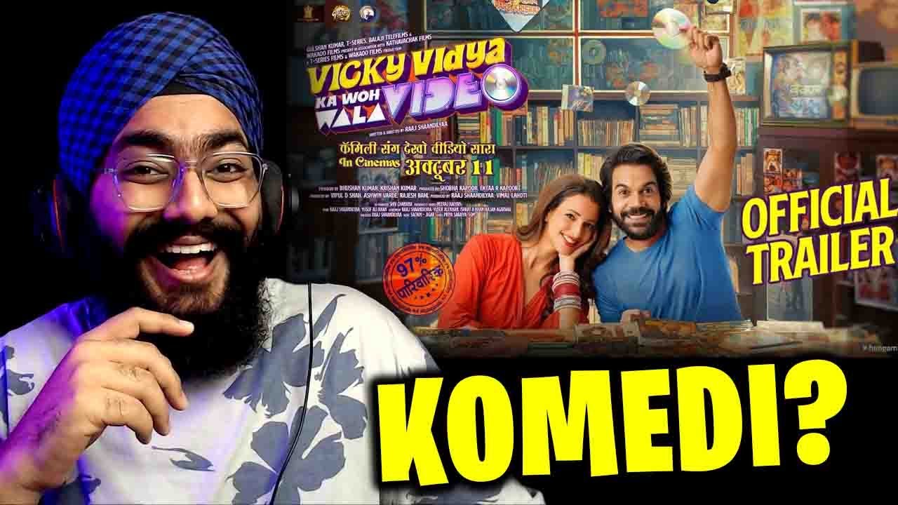 VICKY VIDYA KA WOH WALA VIDEO - TRAILER REACTION - YouTube