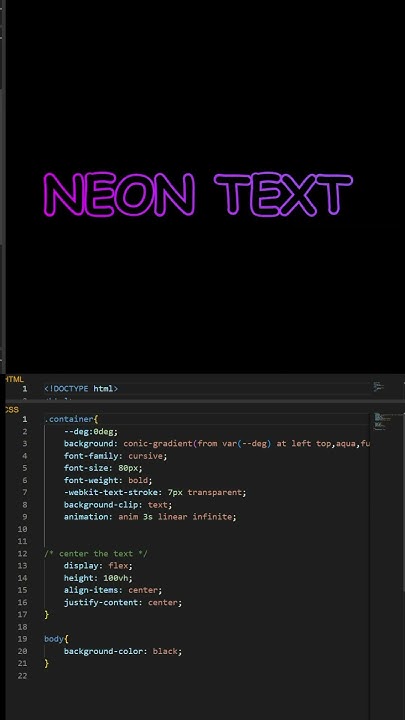 Neon Glowing Text #cssanimation #csstricks - YouTube