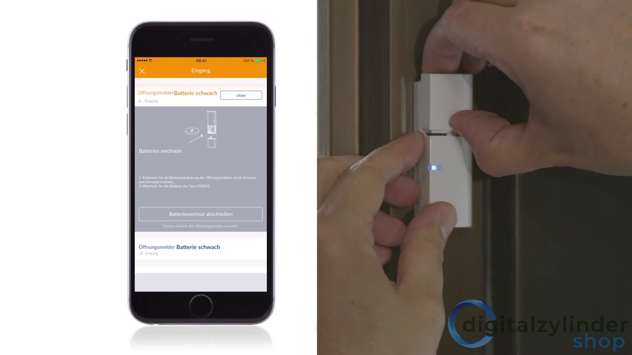Abus Smartvest Öffnungsmelder - Batteriewechsel Tutorial - YouTube