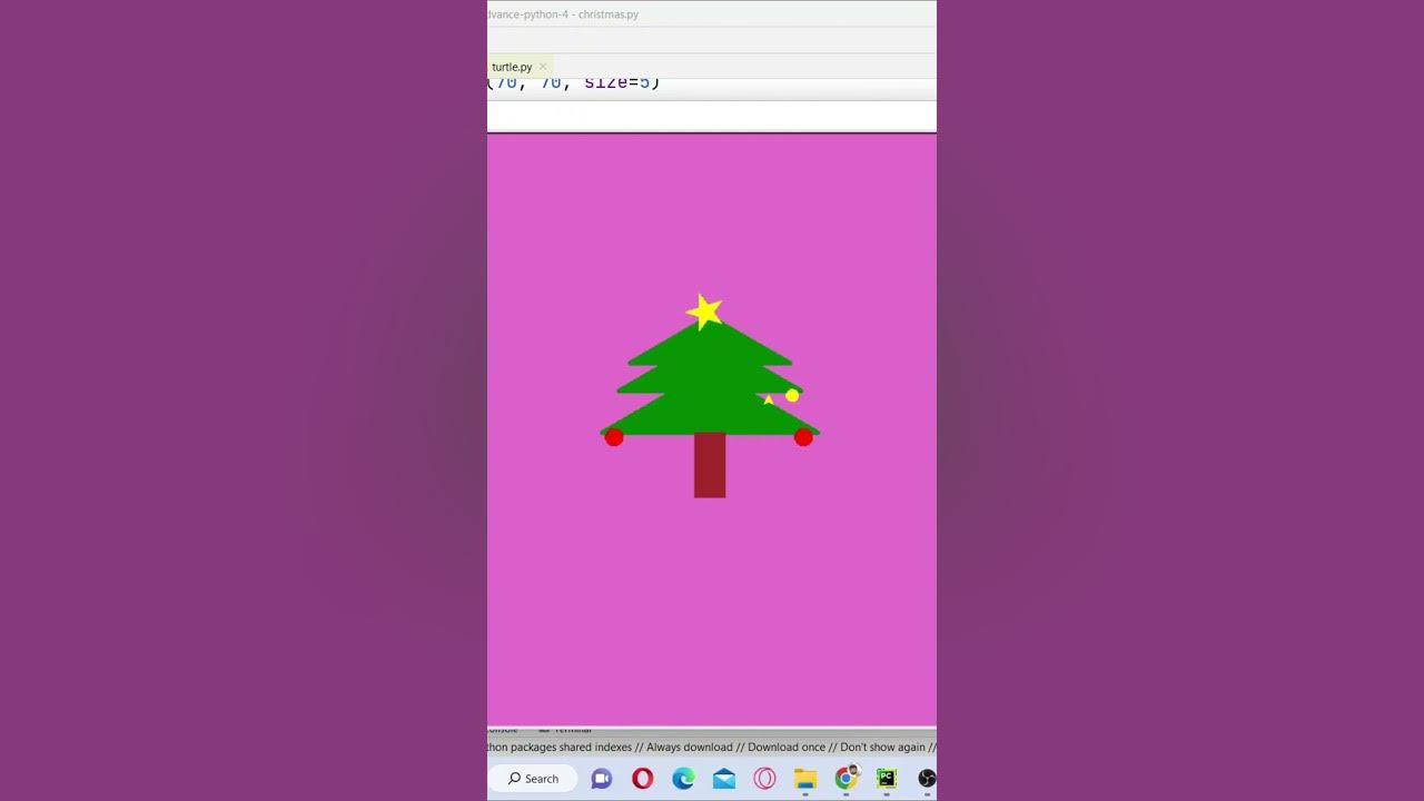 Christmas Tree Using Python turtle Graphics #learnwithajitmore - YouTube