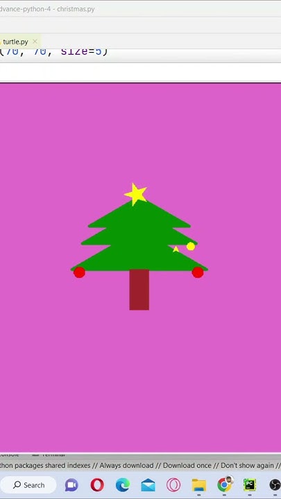 Christmas Tree Using Python turtle Graphics #learnwithajitmore - YouTube