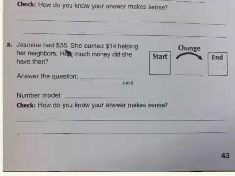 "Change Number Stories" (everyday math 3rd grade homelink 2.5) - YouTube