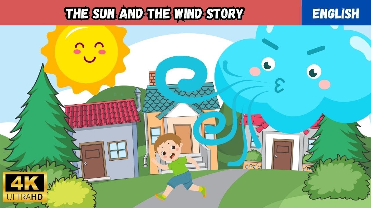 The Sun and the Wind story | Moral stories in English | Popular folk ...