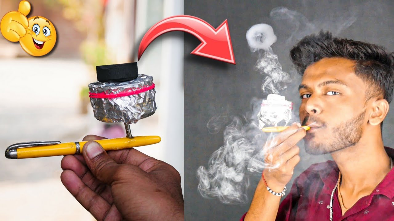 Pen Hookah. Pen 🖊️ से बनाया Hookah 💯% warking.|| घर में बनाओ mini ...