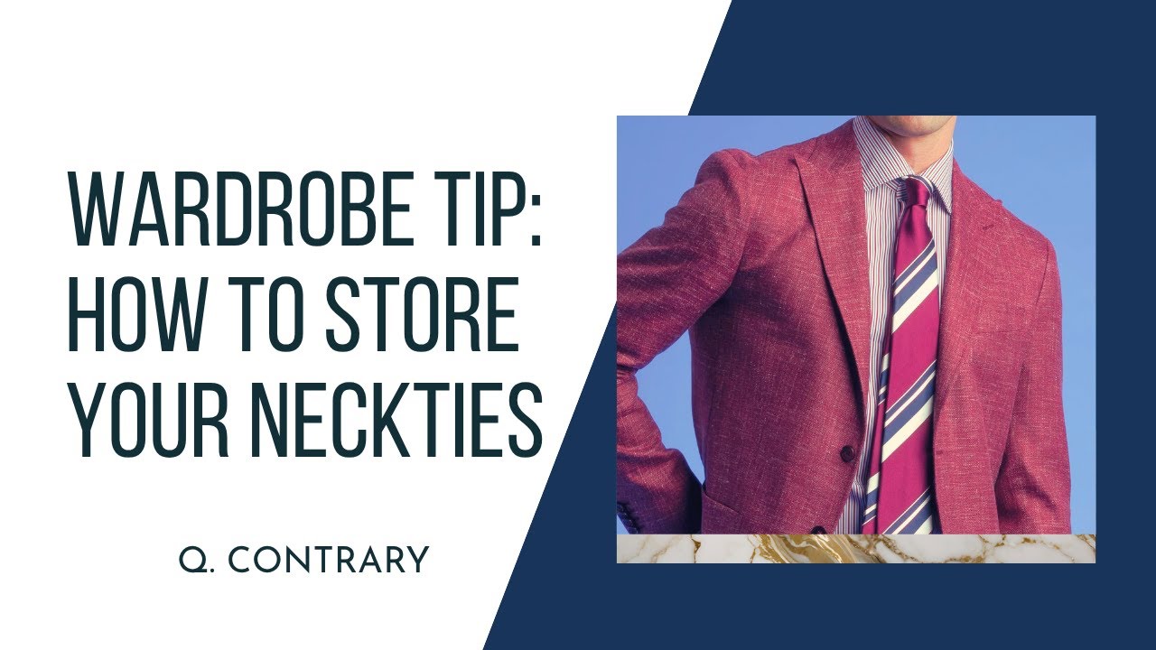 Wardrobe Tip: How to Store Your Neckties - YouTube
