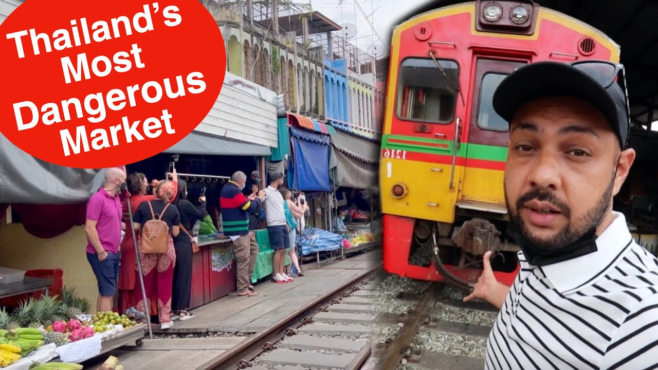 Most Dangerous Market in Thailand - Maeklong Railway Market | - YouTube