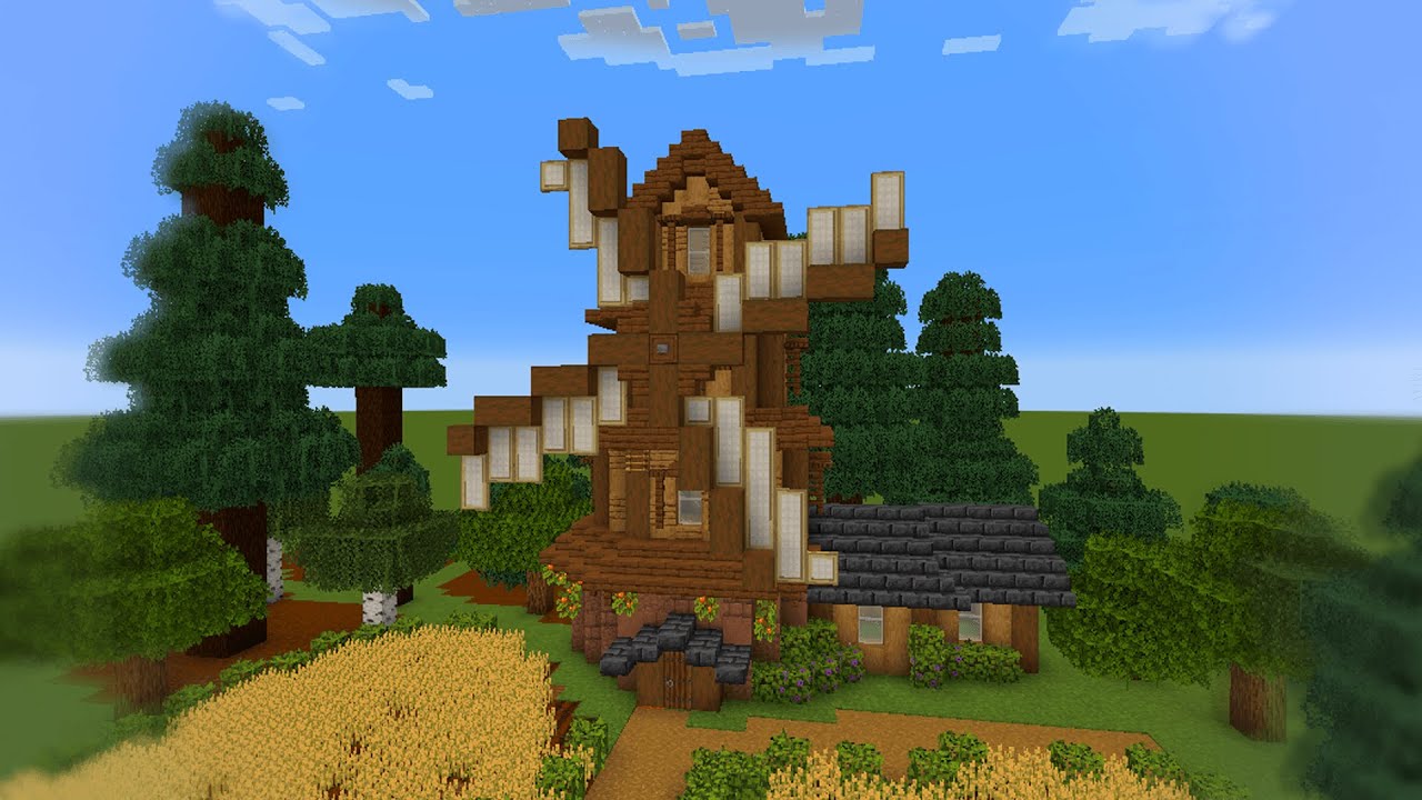 So EINFACH baust du eine Windmühle in Minecraft! | Minecraft 1.19 ...