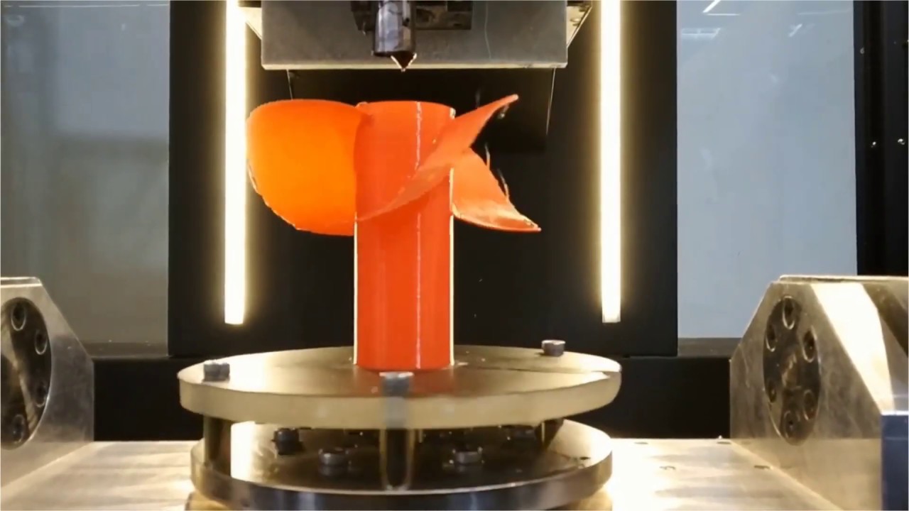 5-axis 3D Printing (Rapid Prototyping) made on Ethereal Halo. - YouTube