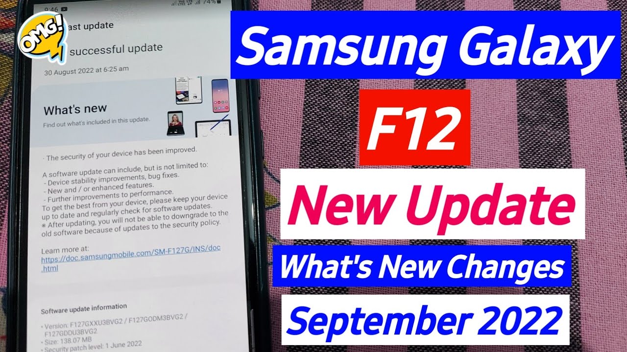 Samsung Galaxy F12 New Update September 2022 | What's New Changes ...