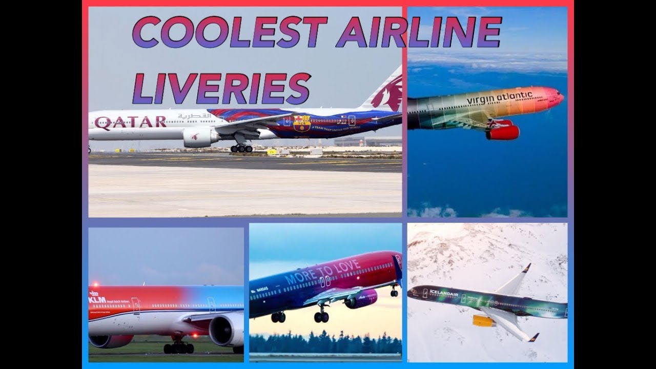 TOP 10 COOLEST AIRLINE LIVERY - YouTube