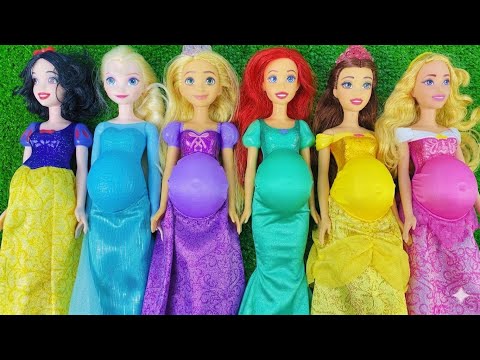 Cute Miniatures Pregnant Disney Princess Dolls Frozen ELSA & Annall! elsa satisfying unboxing