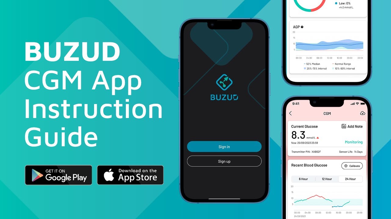 BUZUD CGM System App Instruction Guide - YouTube