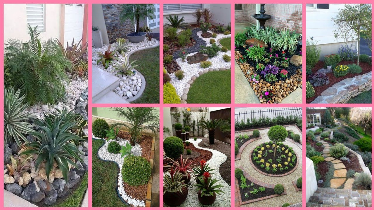 50 Beautiful small front yard landscaping ideas|| die garden - YouTube