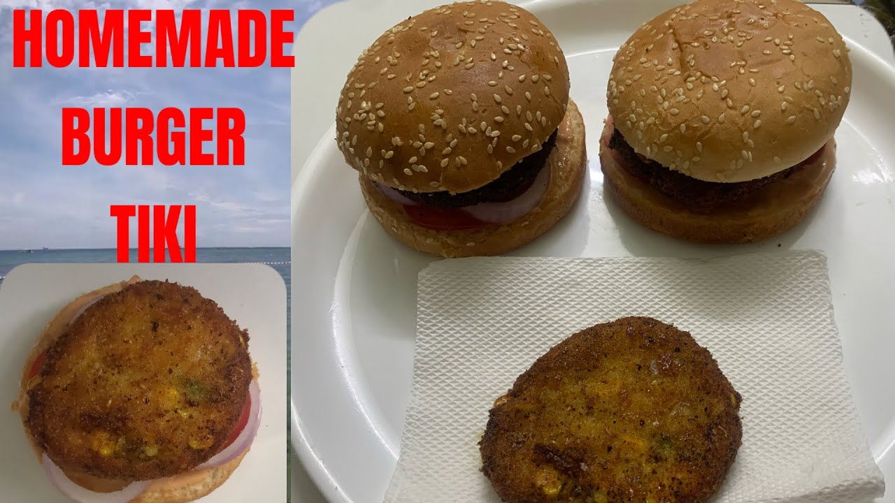 Homemade Burger 🍔 Tiki Ki Recipe - YouTube