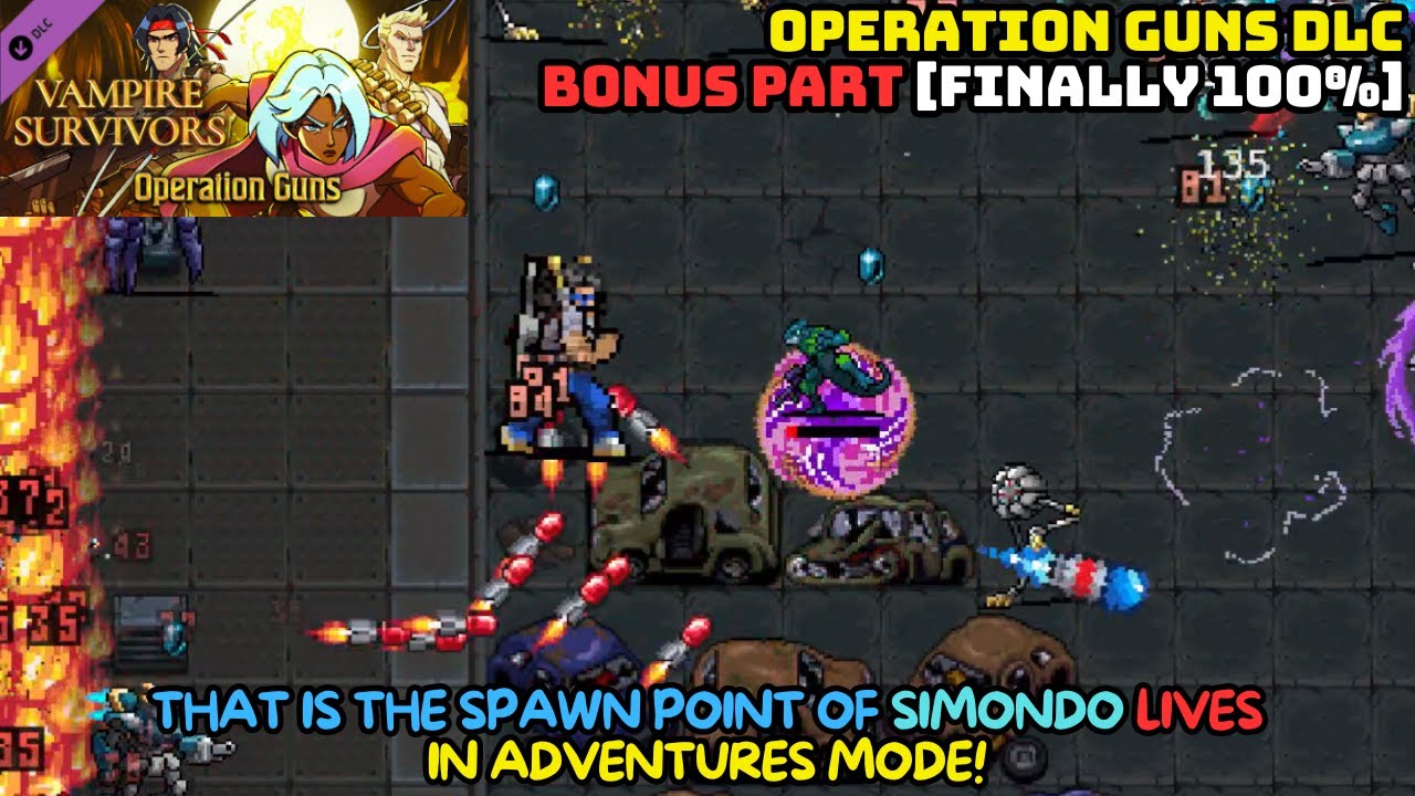 SIMONDO TIDAK MAU DITEMUKAN DEMI 100%! Vampire Survivors Operation Guns ...