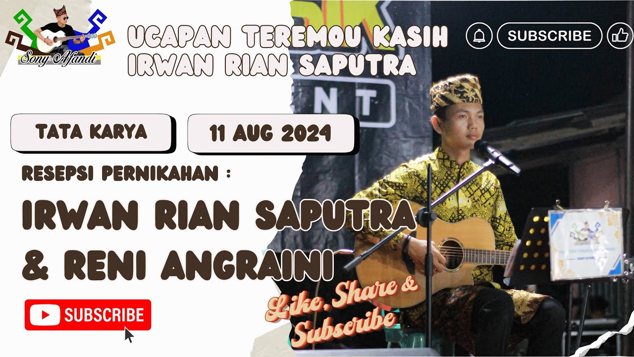 SONY AFANDI ~ GITAR KLASIK LAMPUNG || “RIWAYAT DIREI IRWAN RIAN SAPUTRA ...