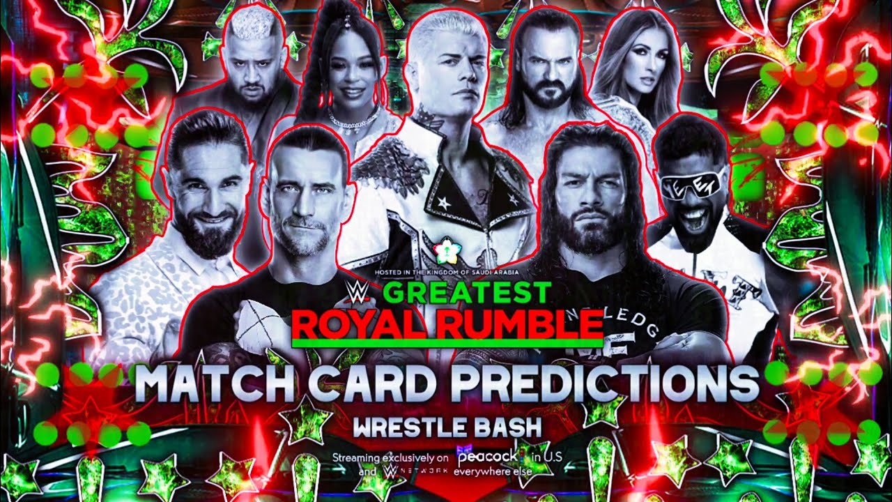 WWE Greatest Royal Rumble 2025 Match Card Predictions - YouTube