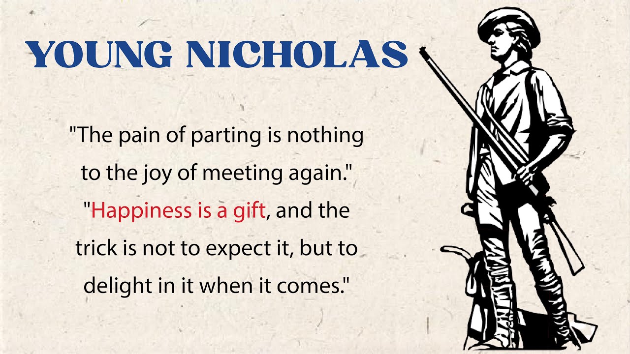 Learn English through Story. Young Nicholas. Level 1 - YouTube