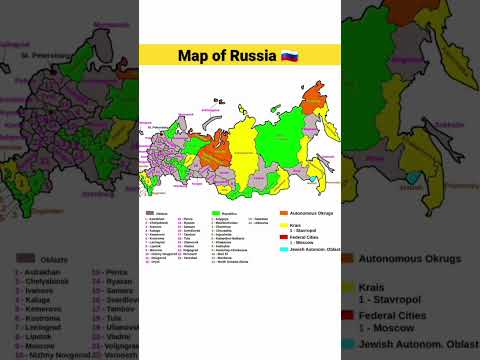 Map of Russia 🇷🇺 | #russia #map #shorts
