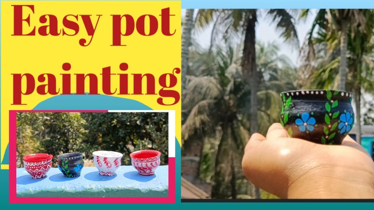 Clay Cup Painting Idea / How to paint on tea cup matki painting ...