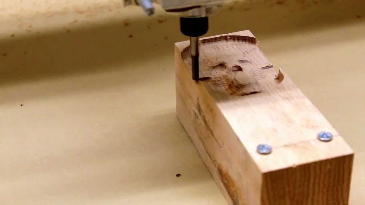 Skull Cane Handle - Home Made CNC - YouTube