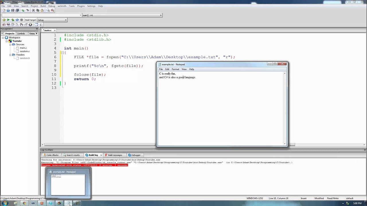 C Programming Tutorial 68, Reading From Files pt.1 - YouTube