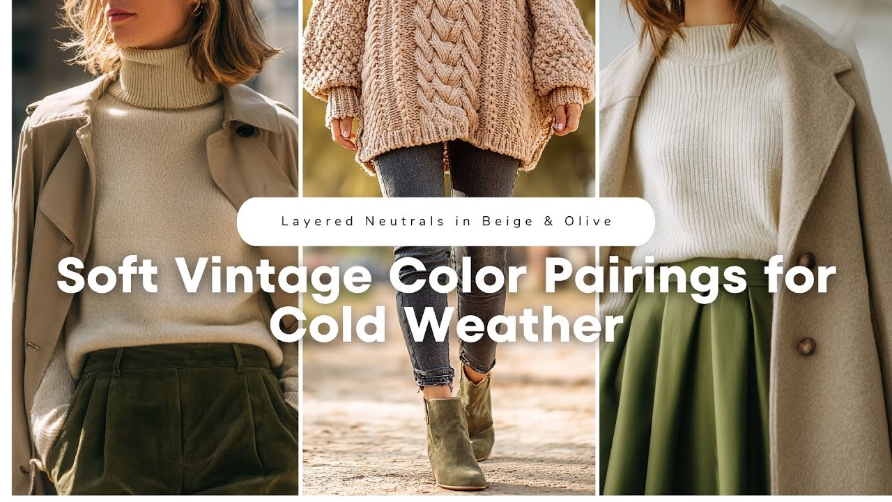 🌲 Layered Neutrals in Beige & Olive | Soft Vintage Color Pairings for ...