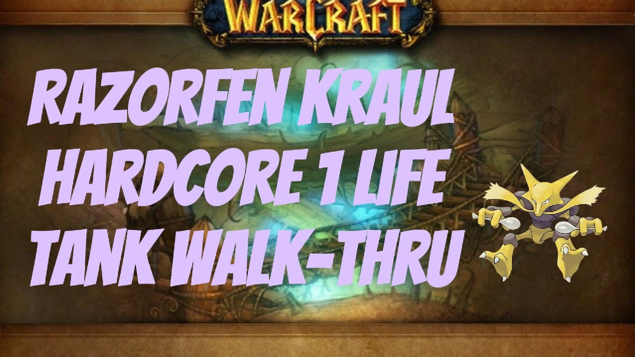 Classic World of Warcraft Razorfen Kraul walk-thru 1 life undead ...