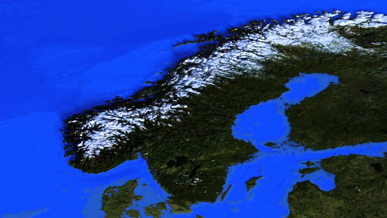 Heightmap Scandinavia - New Render - YouTube