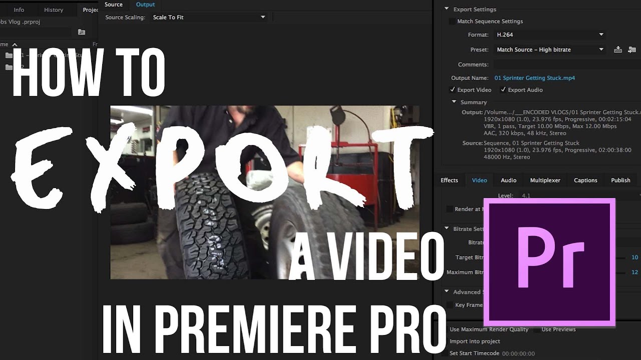 How to Export a Video in Premiere for YouTube - YouTube