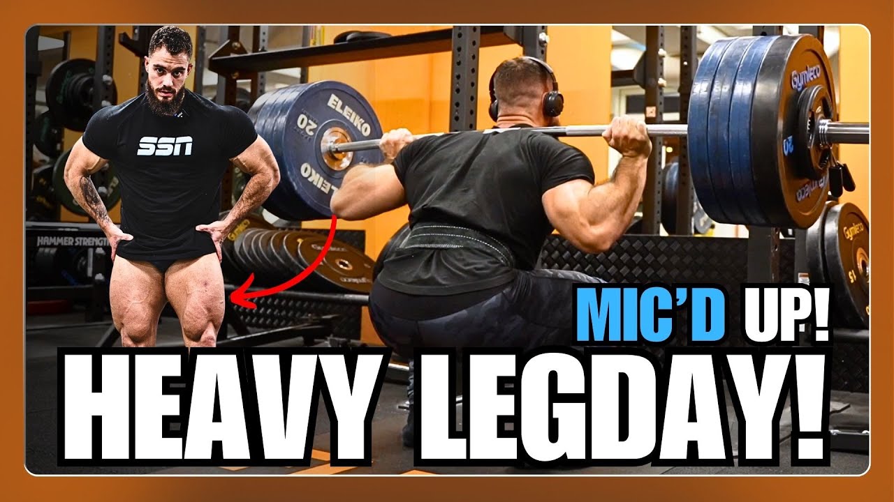MIC'D UP LEGDAY MED CARL ÅSELL! "CARLOS THE BODYBUILDER" TEAM SSN - YouTube