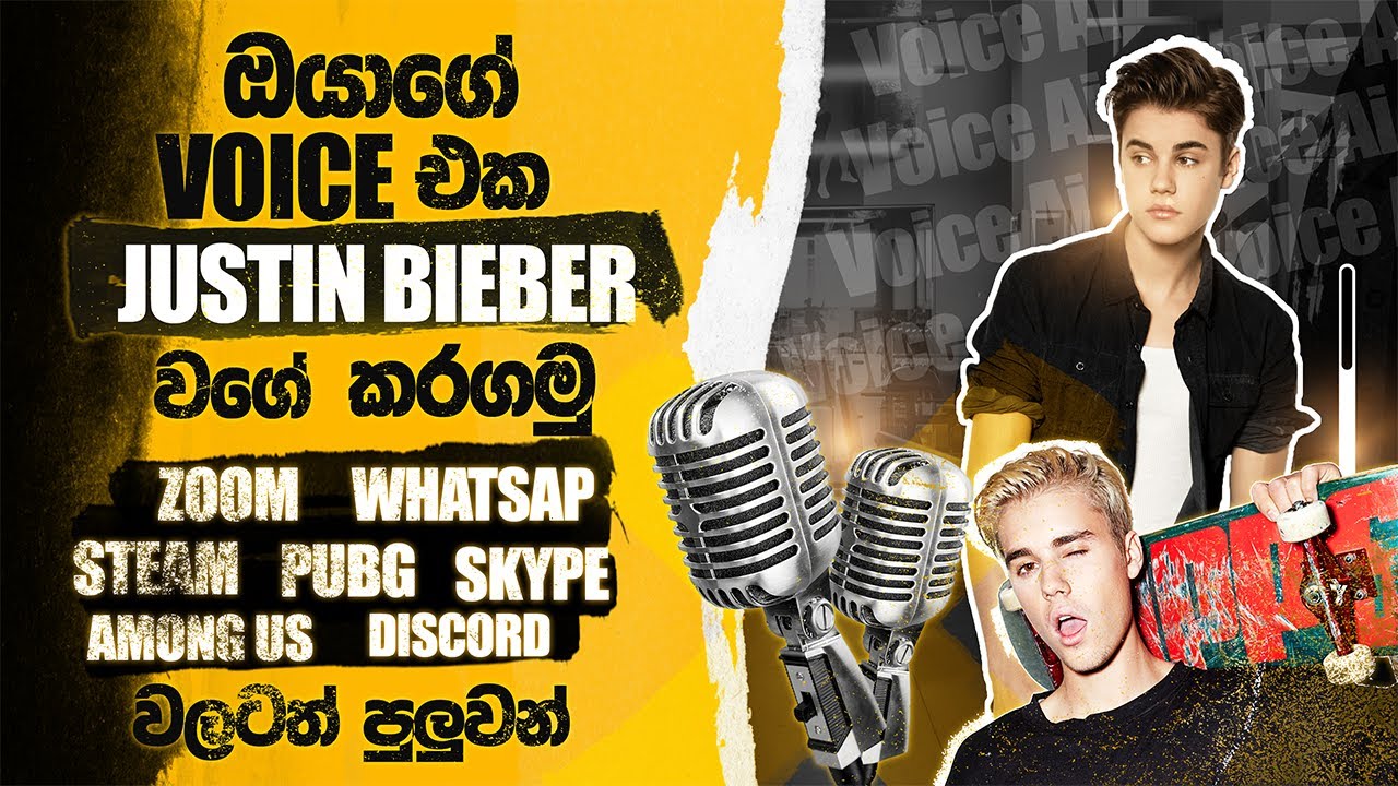 Change your voice like Justin Bieber | Ai Voice changer for Every ...
