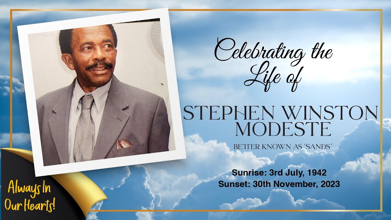 The Funeral Service of Stephen Winston Modeste (A.K.A "Sands") - YouTube
