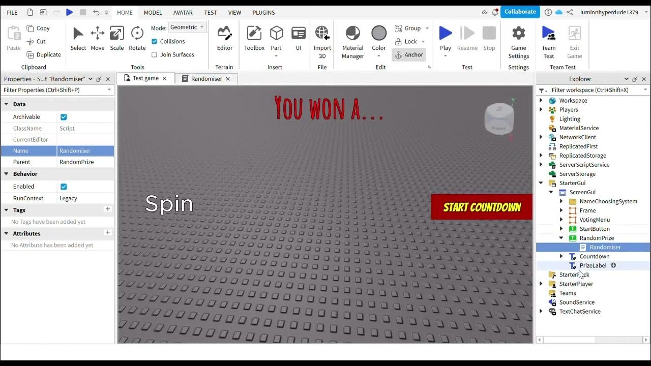 How to make a randomized spin-Roblox Studio - YouTube