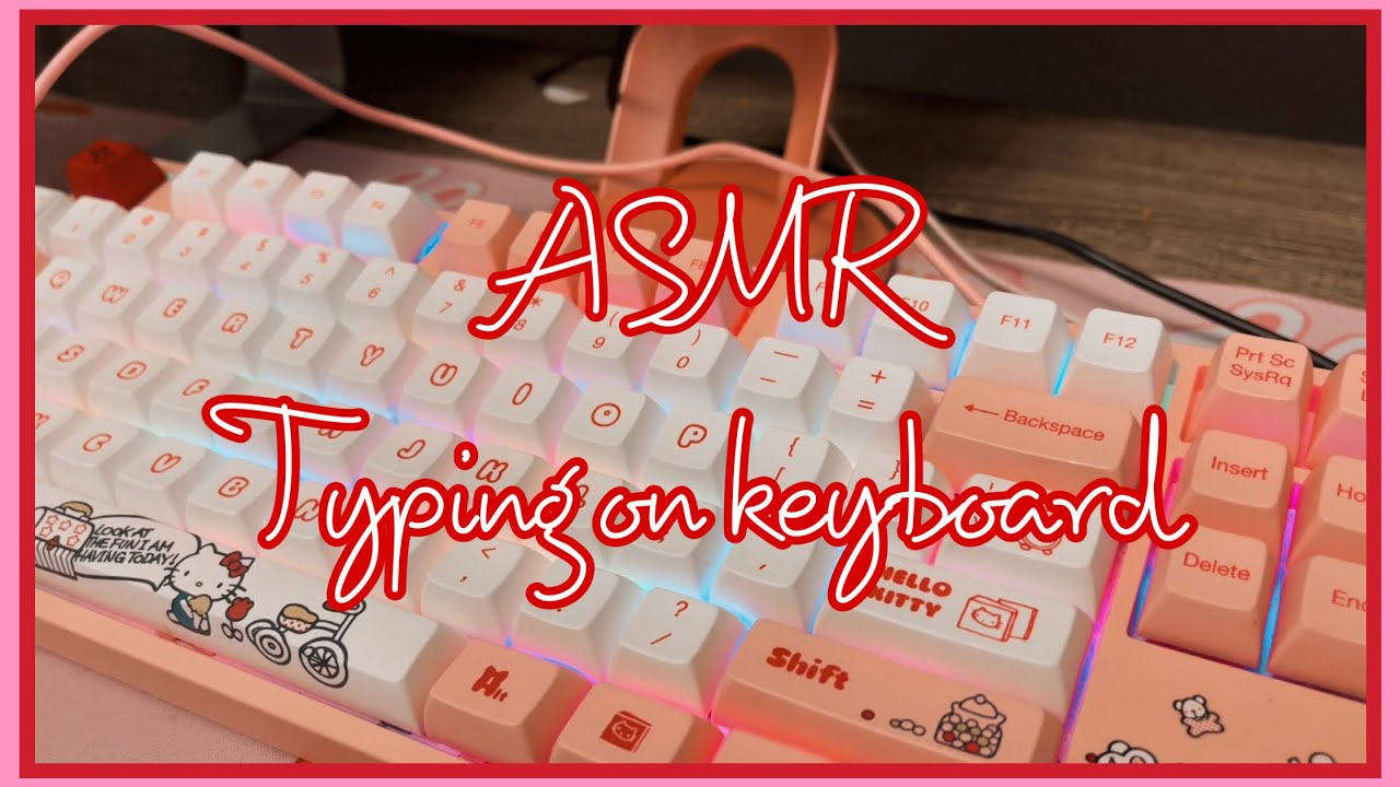 ASMR | keyboard typing sounds w/ no talking ⌨️ - YouTube