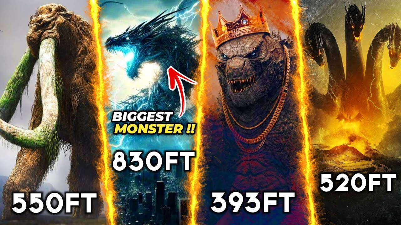 Top 10 BIGGEST Monsters in Monsterverse ! - YouTube