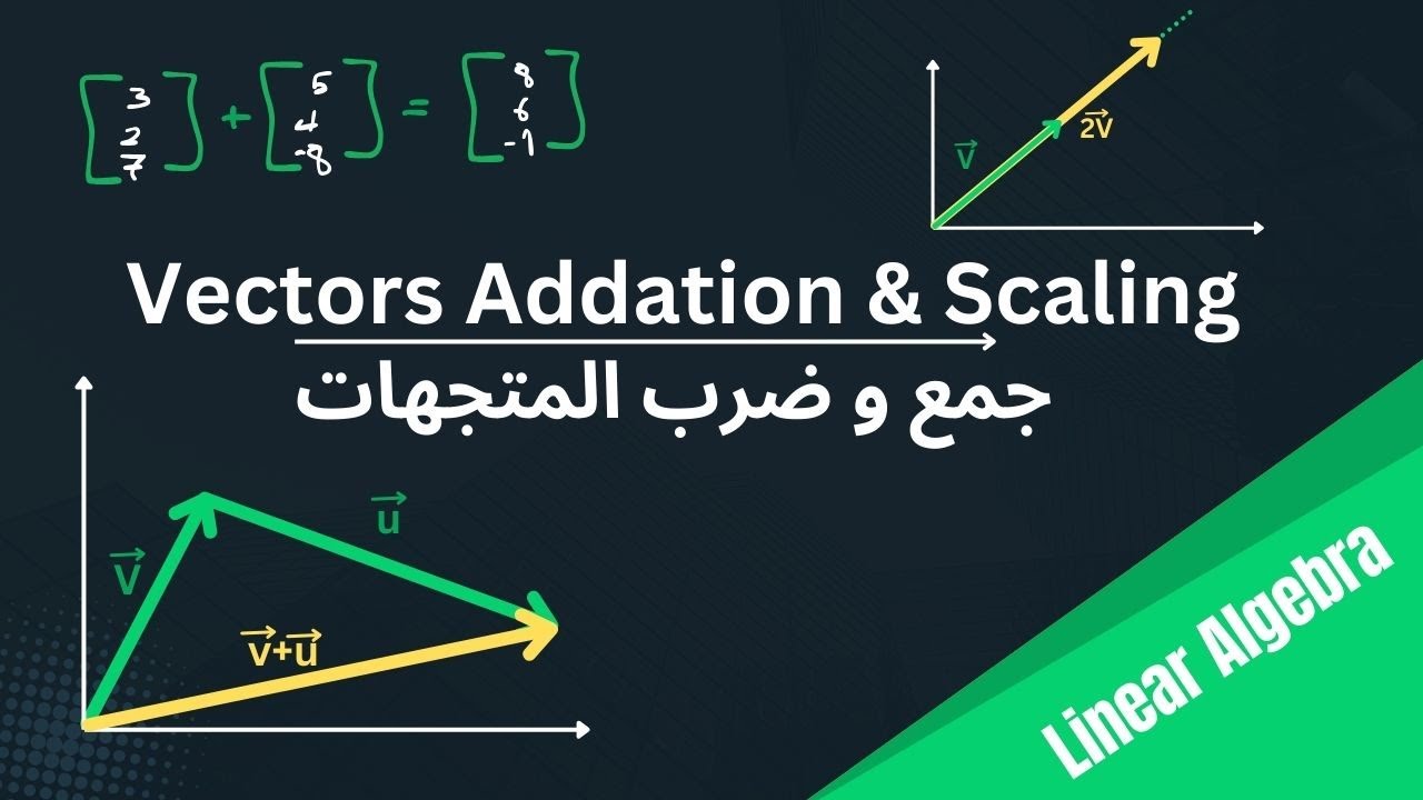 جمع المتجهات و ضرب المتجهات | Vector Addation & Vector Scaling - YouTube