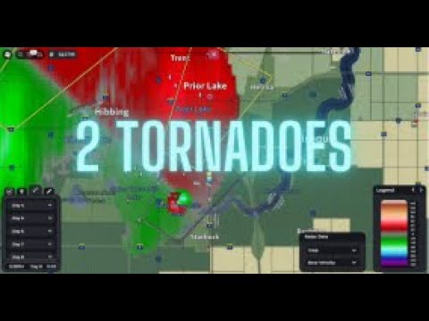 Radar Velocity Timelapse of 2 Tornadoes | Twisted Roblox - YouTube