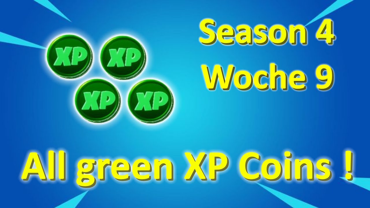 Fortnite: Alle 4 grünen XP Münzen Woche 9 / All 4 green XP coins week 9 ...