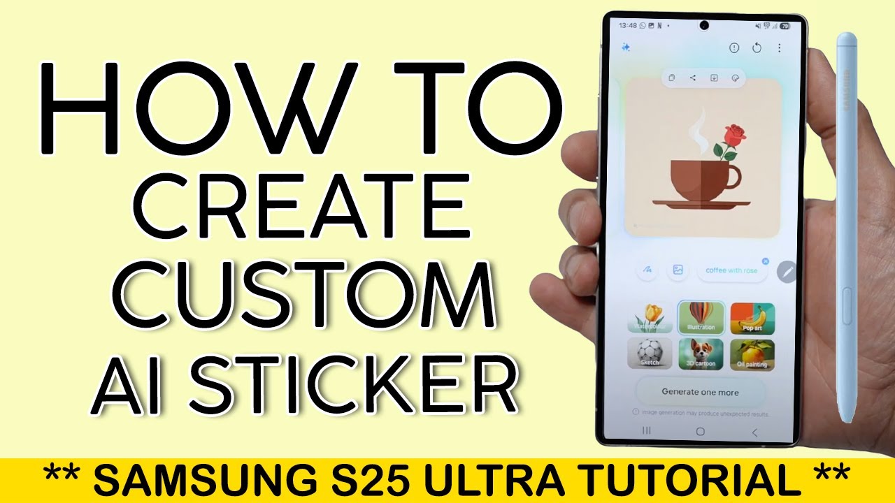 How to Create Custom AI Sticker on Samsung S25 Ultra with S Pen 2025 ...