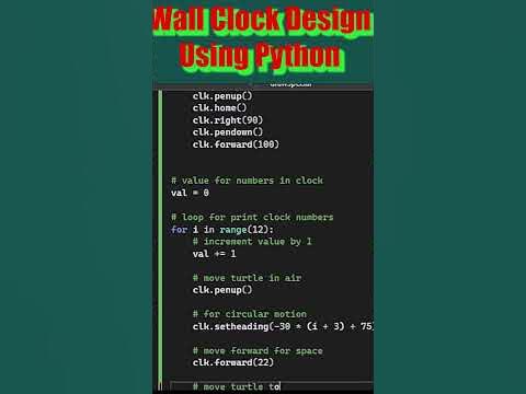 Draw A Wall Clock using python #python #programming #shorts #coding - YouTube