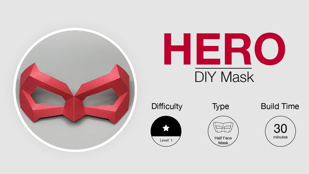 How To Make A Hero Mask DIY Tutorial 101 Free Template YouTube How To Make A Hero Mask DIY Tutorial 101 Free Template YouTube